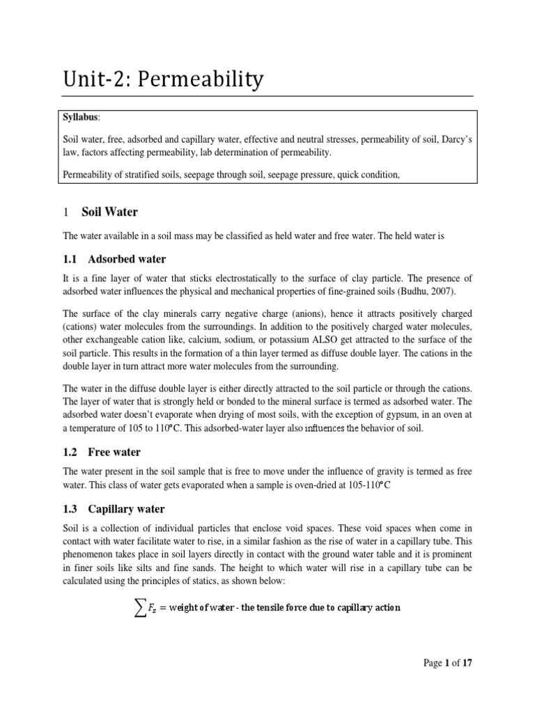 Permeability | PDF | Soil Mechanics | Porosity