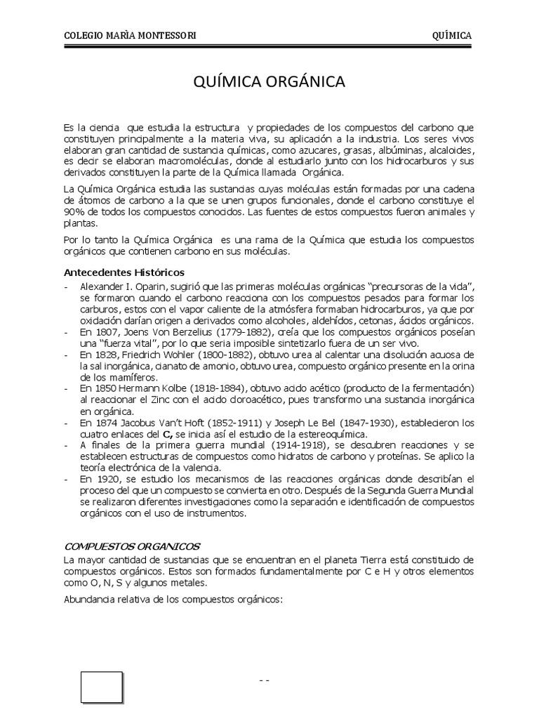 Comprendiendo La Química Orgánica Un Resumen Detallado De Los