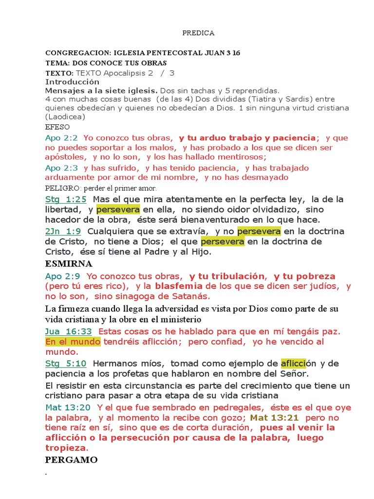 Dios Conoce Tus Obras | PDF | Cristo (título) | Creencia religiosa y doctrina
