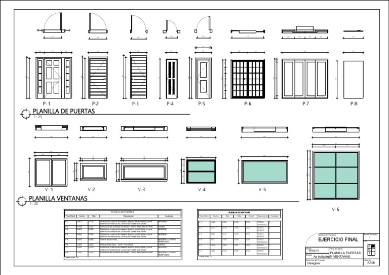 Planilla Puertas y Ventanas | PDF
