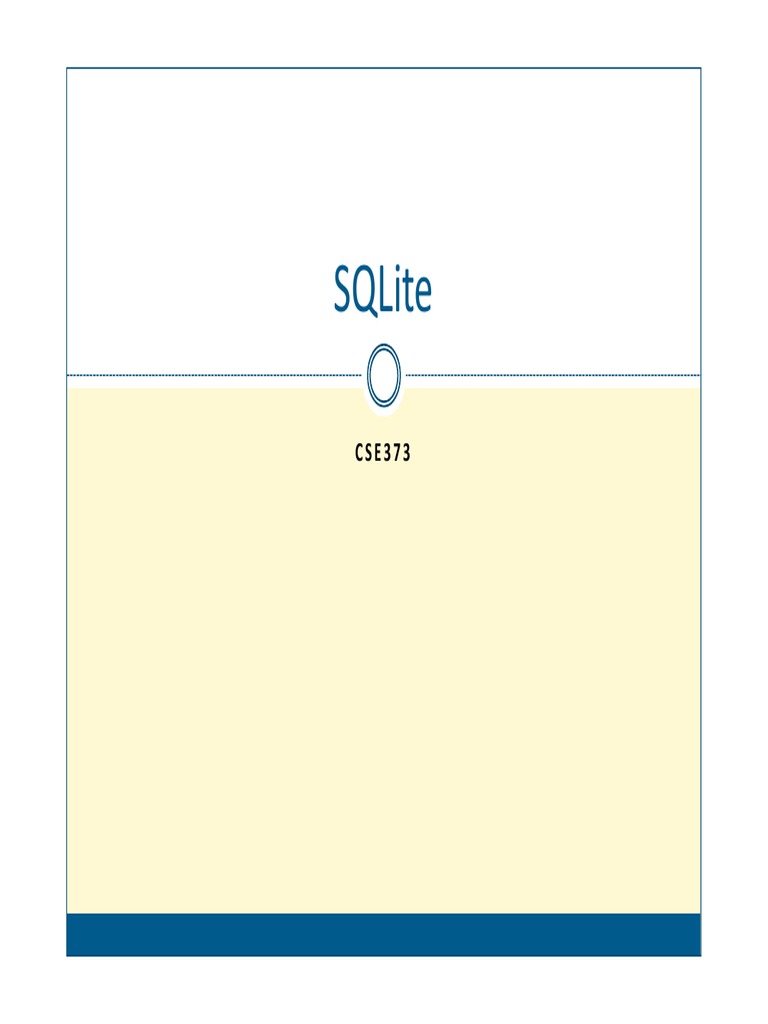SQLite | PDF | Sql | Table (Database)