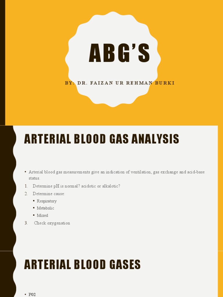 ABGS Arterial Blood Gases | PDF ABGS Arterial Blood Gases | PDF