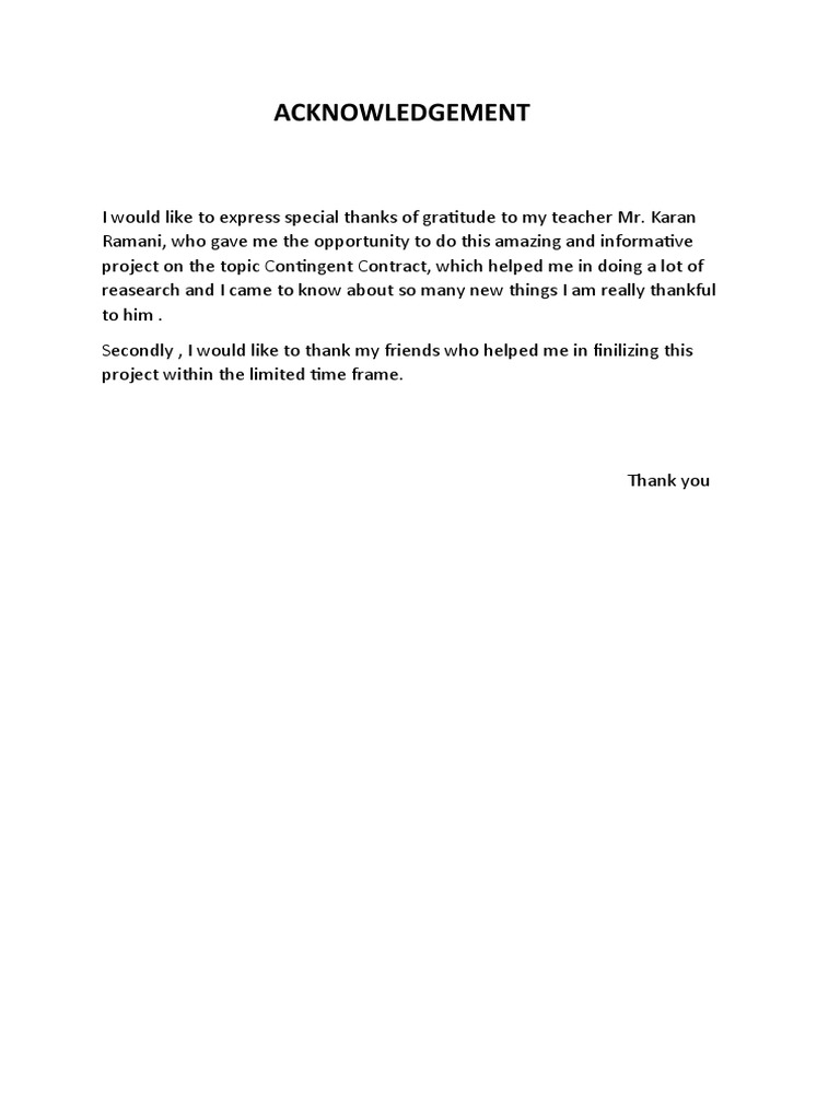 Acknowledgement | PDF