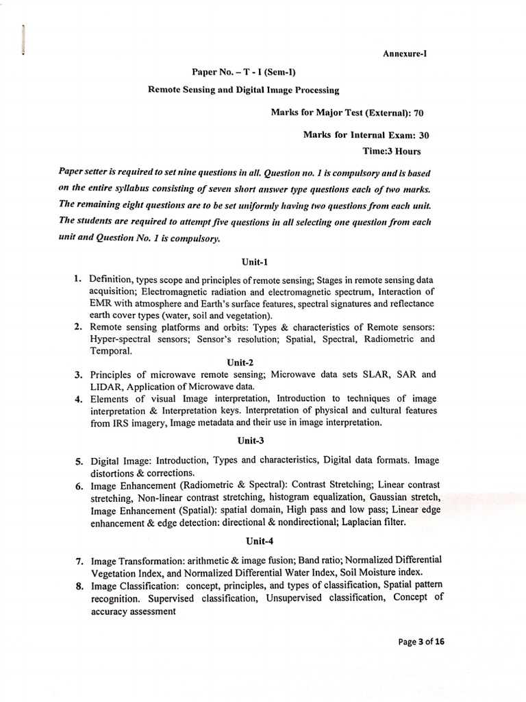 PG Diploma Rs & Gis | PDF