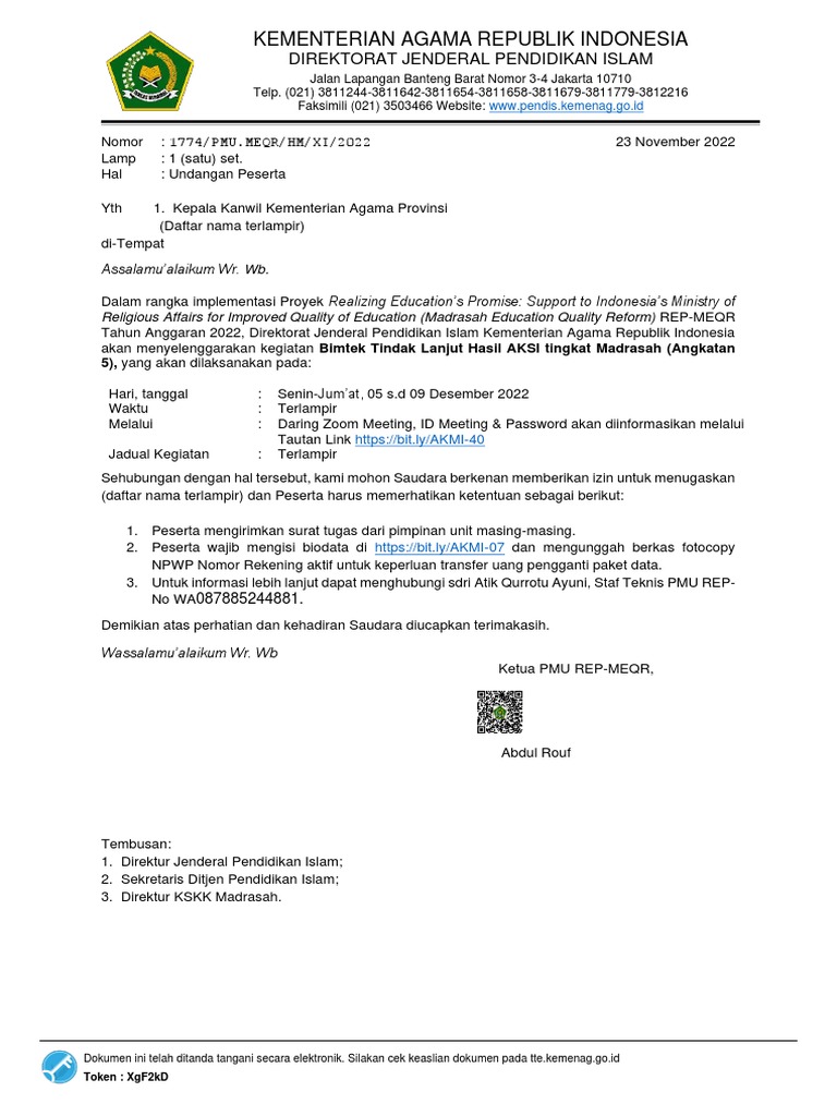 Peserta BTL Madrasah Angakatan 5 Tte | PDF