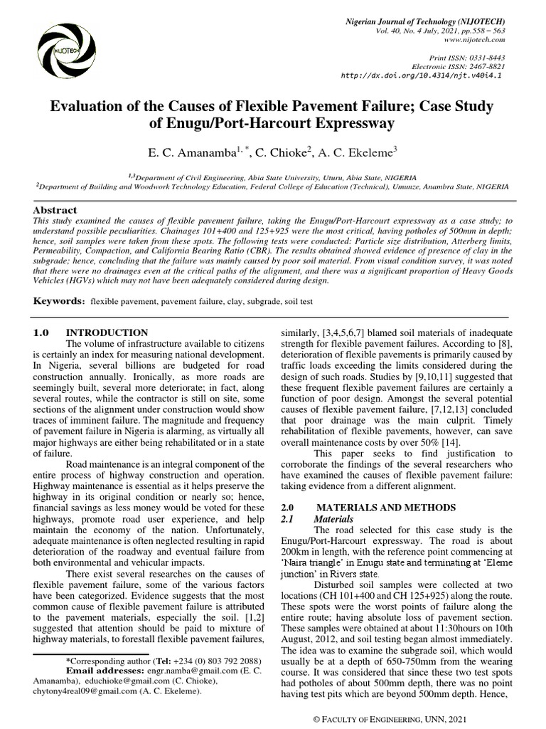 1evaluation of The Causes of Flexible Pavement Failure Case Study | PDF ... 1evaluation of The Causes of Flexible Pavement Failure Case Study | PDF ...