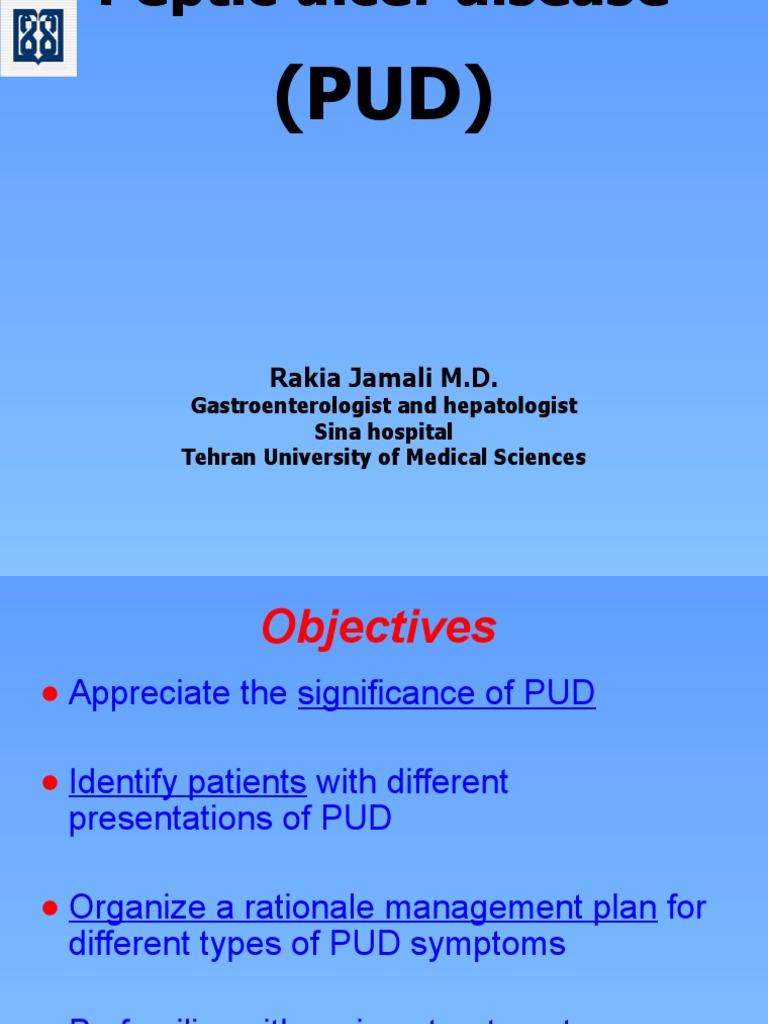 Peptic Ulcer Disease (PUD) | PDF | Clinical Medicine | Medical Specialties