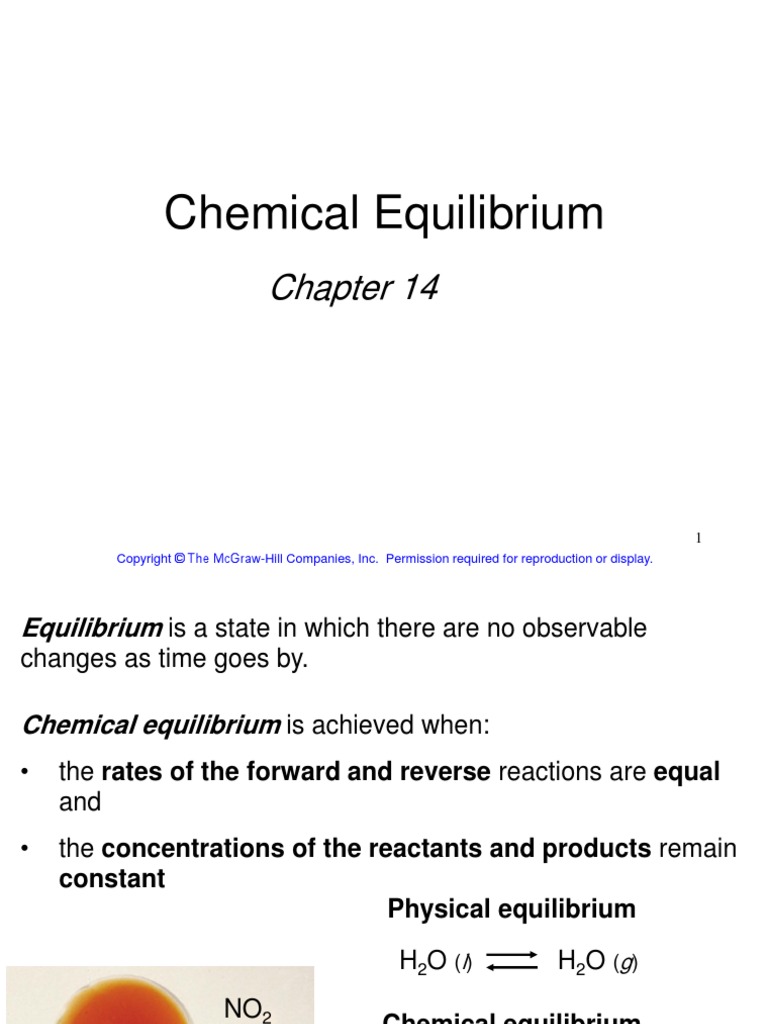 Ch14 - Lecture Chang Mod | PDF | Chemical Equilibrium | Chemical Reactions