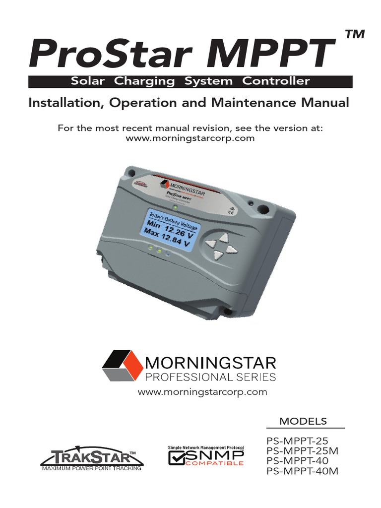 Operation Manual Prostar MPPT en | PDF | Electrical Engineering ...