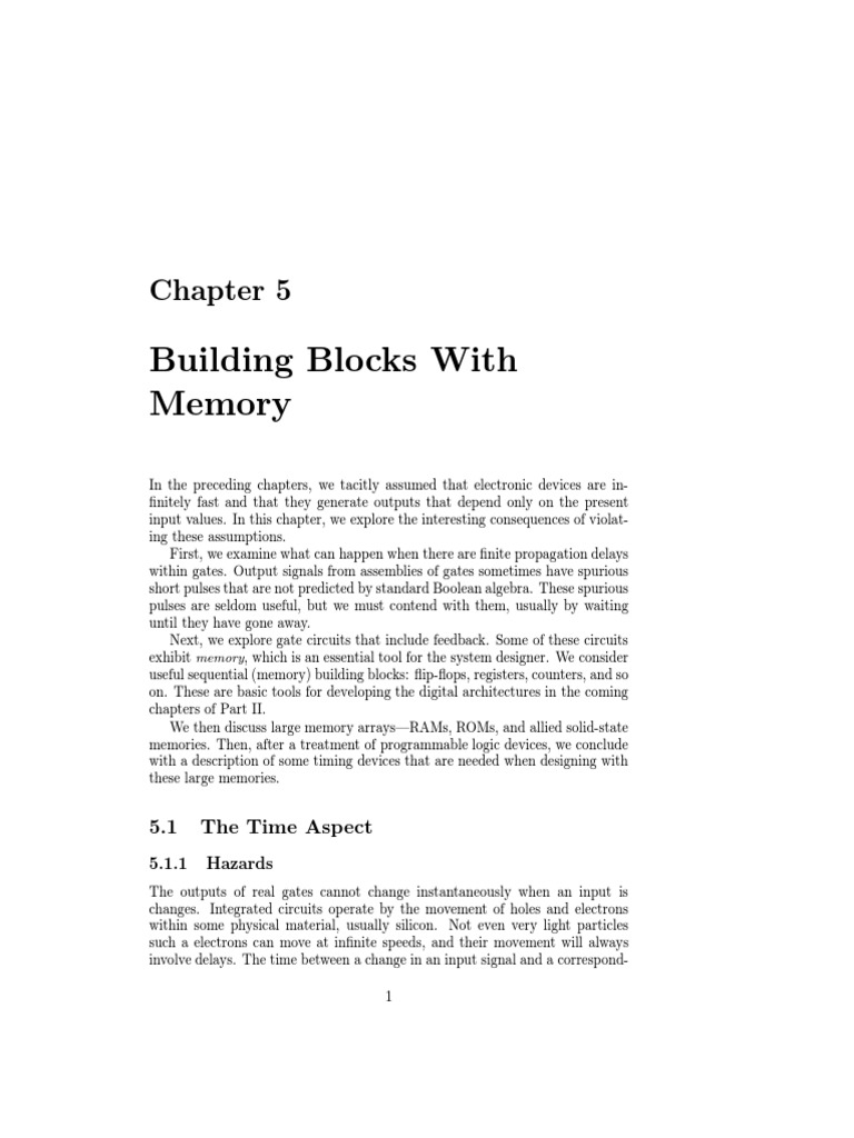 Digital Logic Design - Good - 05 - Building Blocks With Memory | PDF ...