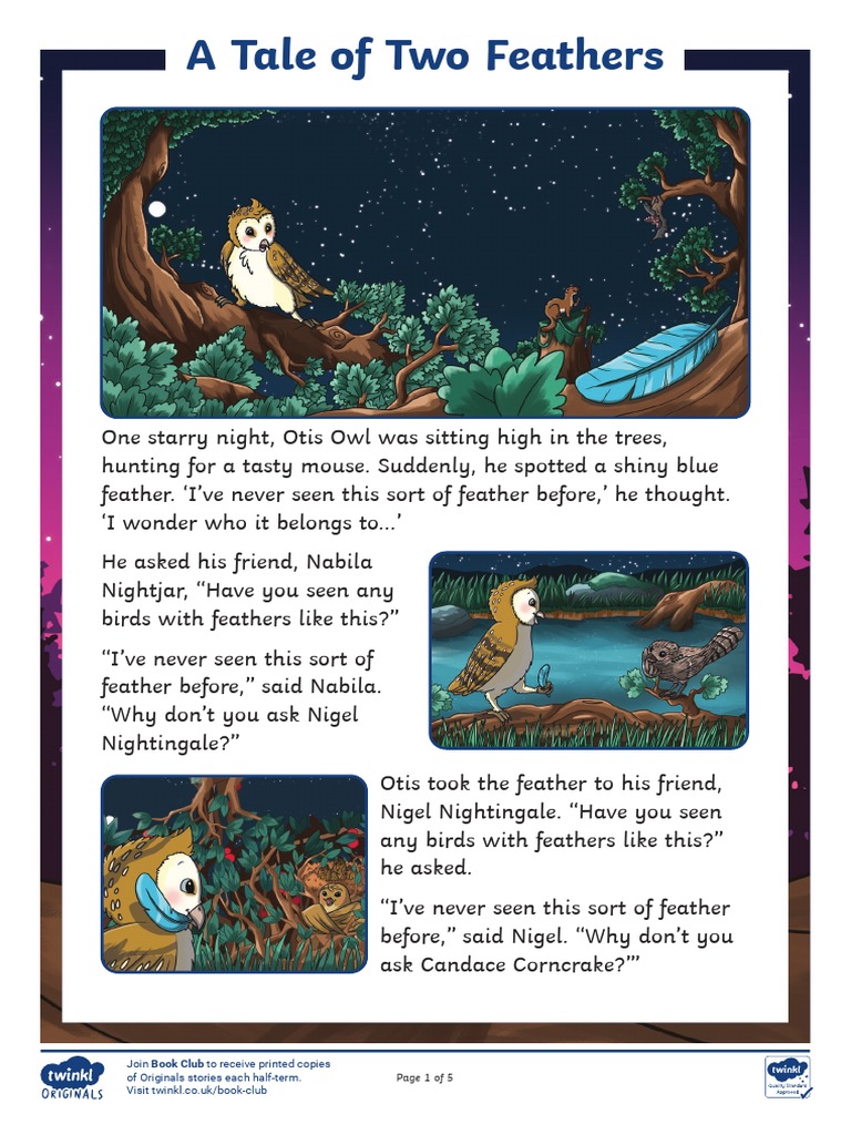 T e 1000 Year 2 A Tale of Two Feathers Differentiated Reading ...