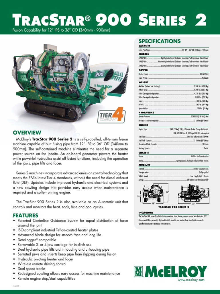 32 Equipo de Termofusion TracStar900 | PDF | Diesel Engine | Engines