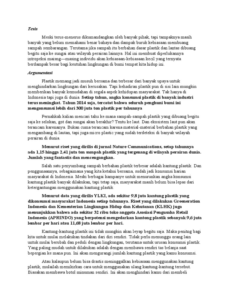 Artikel Sampah Plastik | PDF