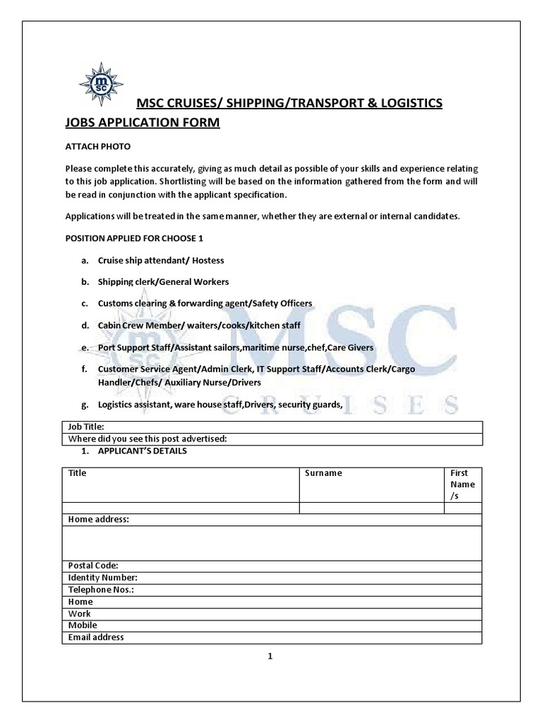 Shipping Jobs Application Forms 16122022 Priority | PDF | Academic ...