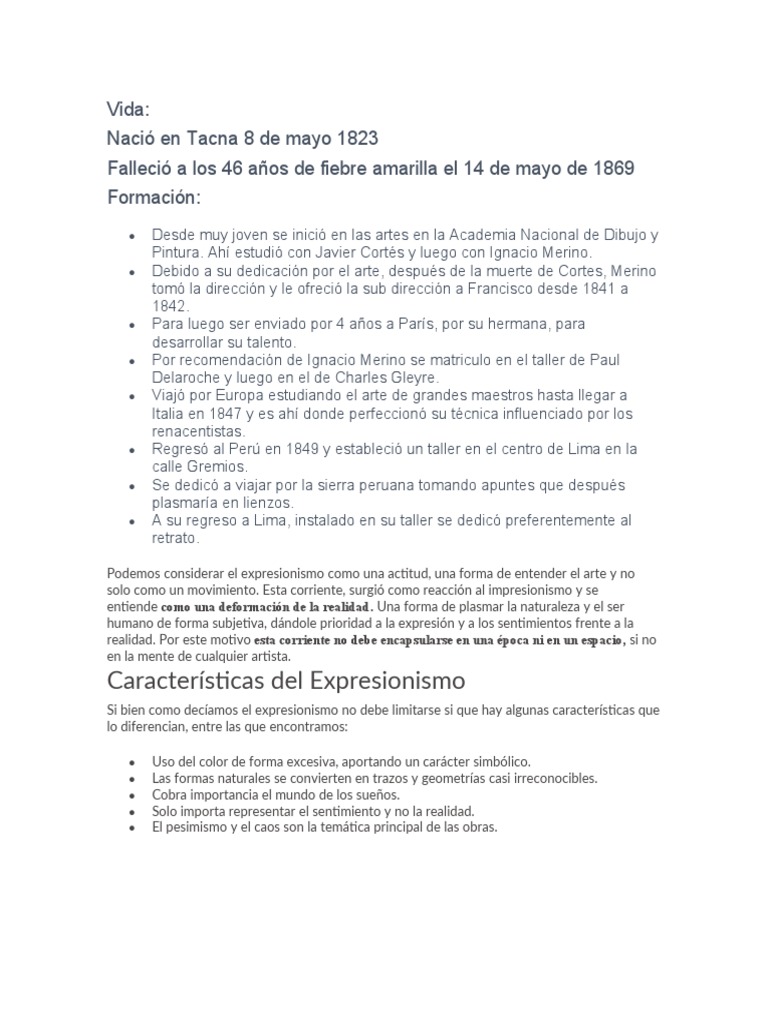 Francisco Laso - Expresionismo | PDF