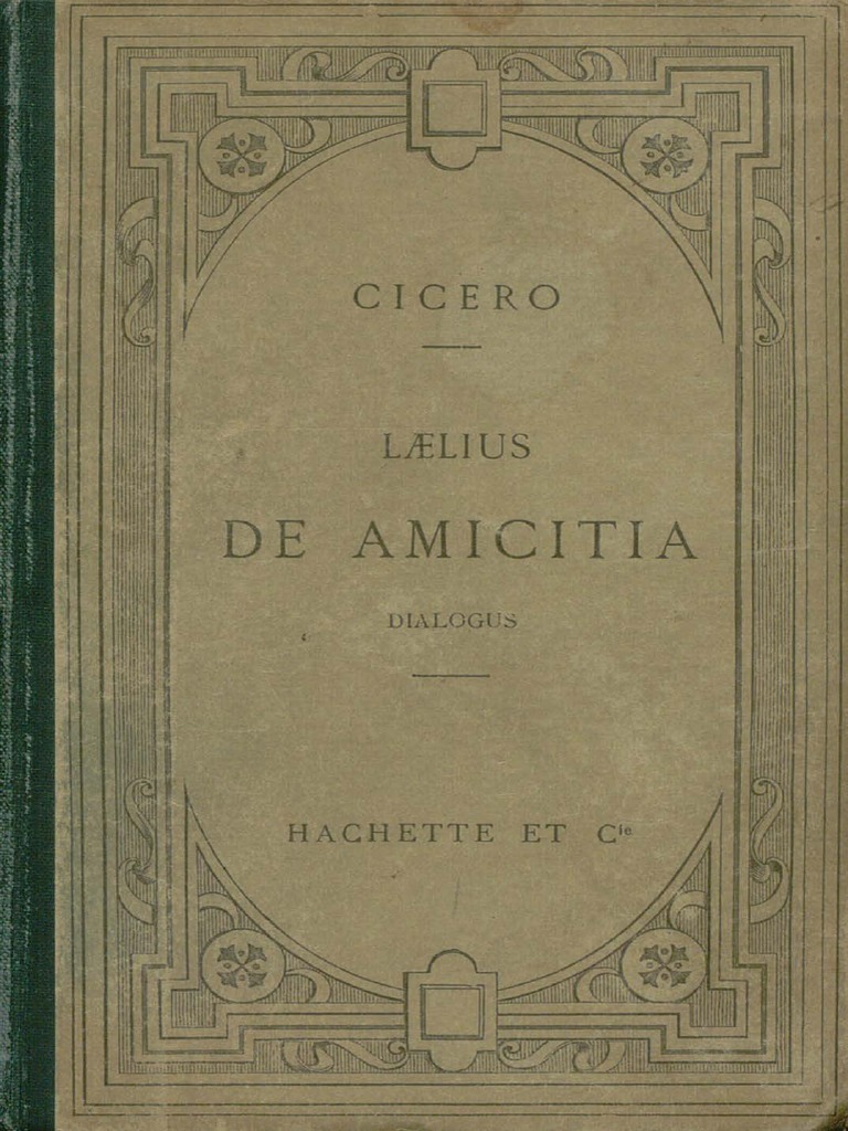 Cicero Laelius de Amicitia 1902 | PDF | Cicéron