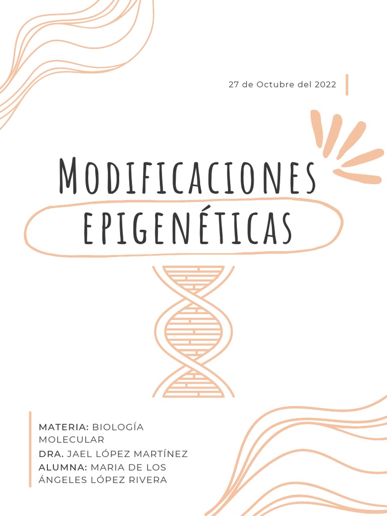 Modificaciones Epigenéticas | PDF | Epigenética | Genoma