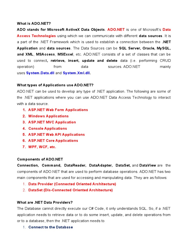 Part 1 Introduction To Pdf Active X Data Objects Microsoft Access
