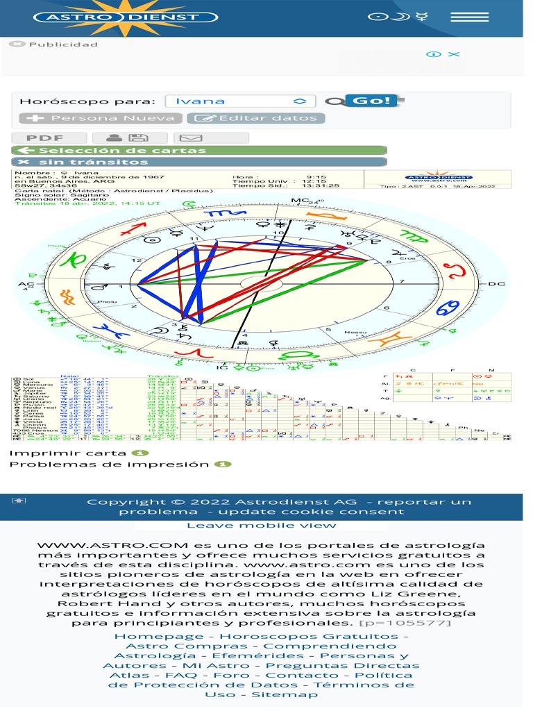 Carta Gratuita - Astrodienst 2 | PDF