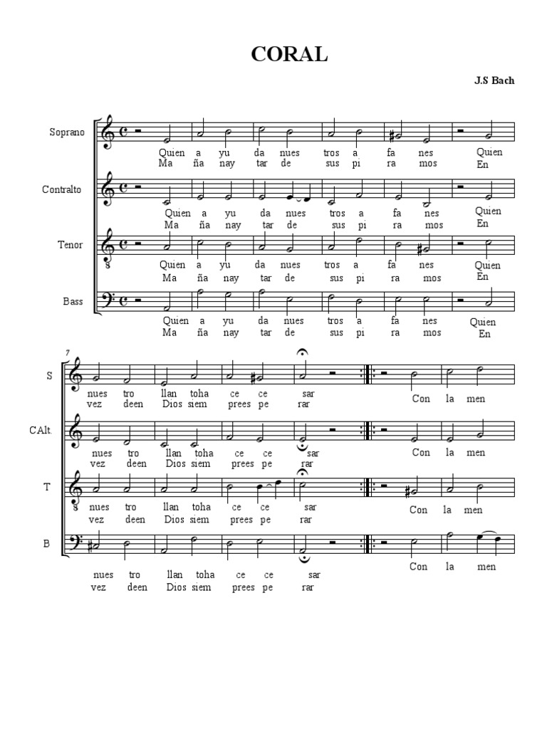 CORAL | PDF | Musica coral | Música vocal