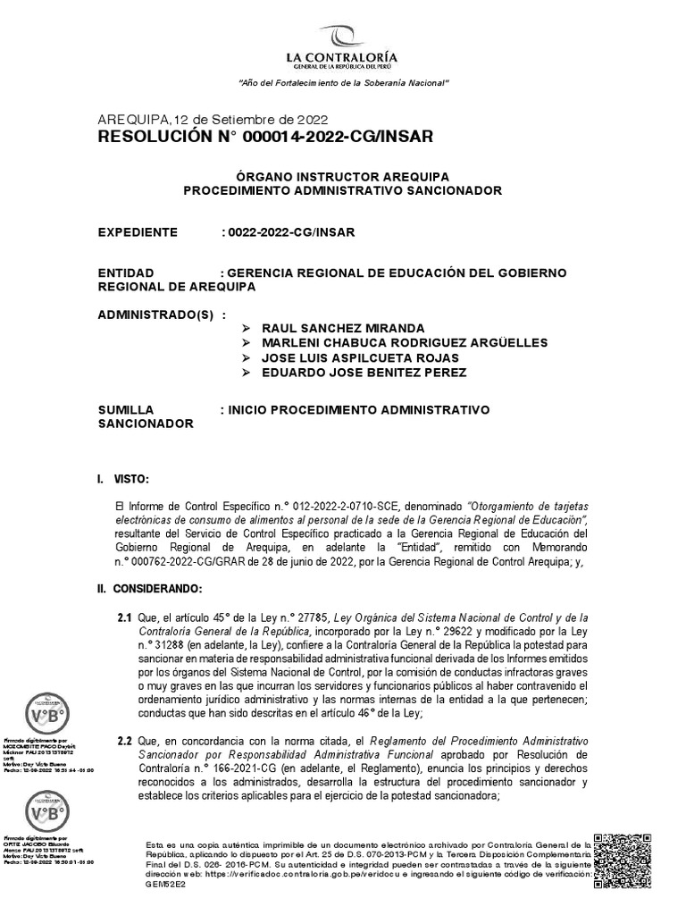 Resolucion 000014 2022 CG Insar Ip PDF | PDF | Regulación | Presupuesto