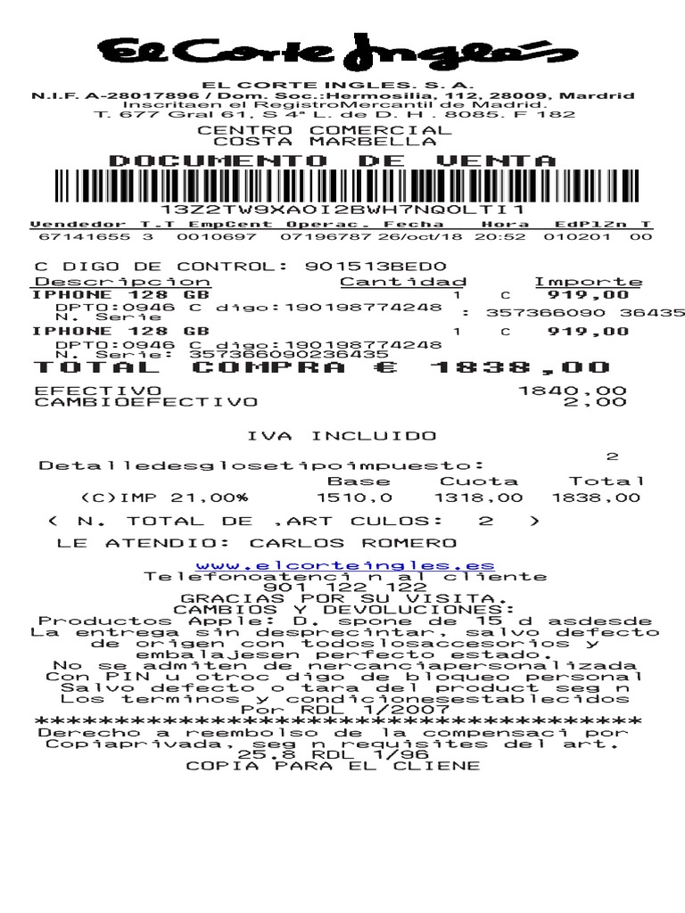 El Corte Ingles. S. A.-1 | PDF