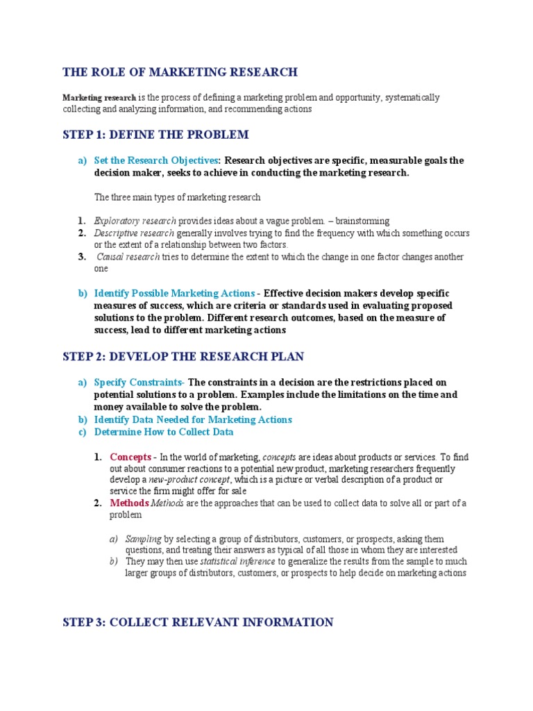 Marketing Research Process Explained | PDF | Forecasting | Marketing ...