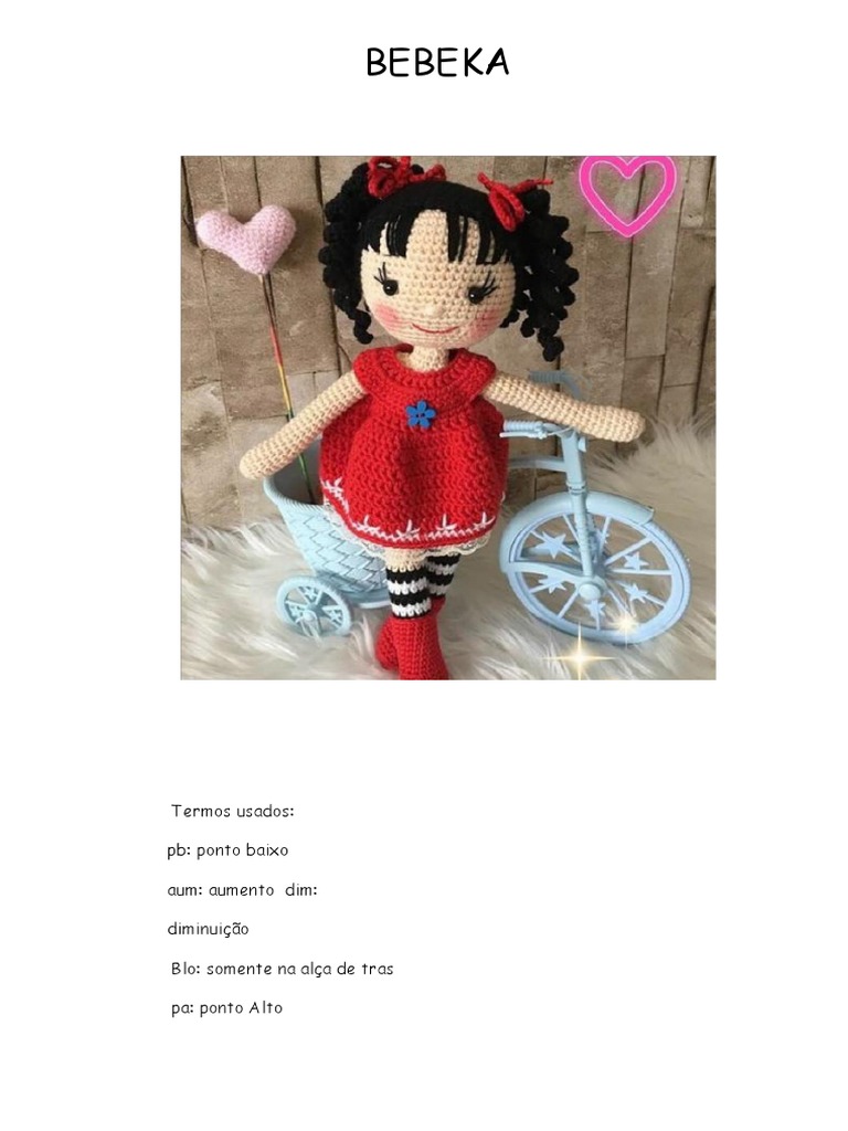Receita de Amigurumi Bebeka | PDF | Casa e Jardim | Ciências e Matemática