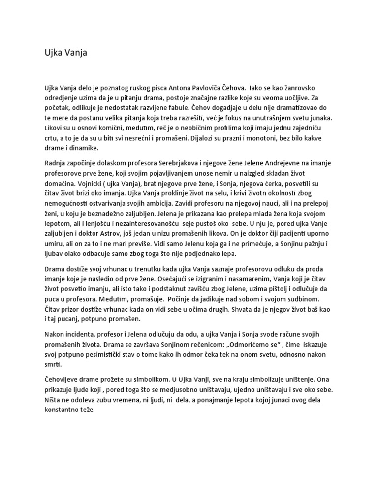 Ujka Vanja | PDF