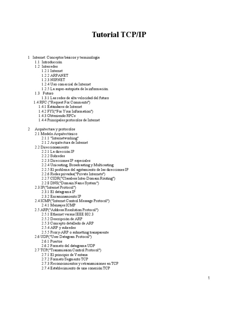 Tutorial TCP Ip | PDF | Protocolos de internet | Enrutador (Computación)