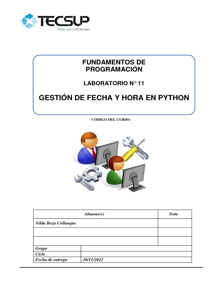 Lab 11 - Gestión de Fecha y Hora en Python Boza - Collanque | PDF ...