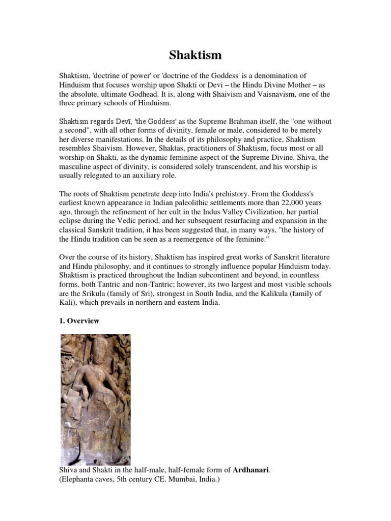 Shaktism | PDF | Devi | Tantra