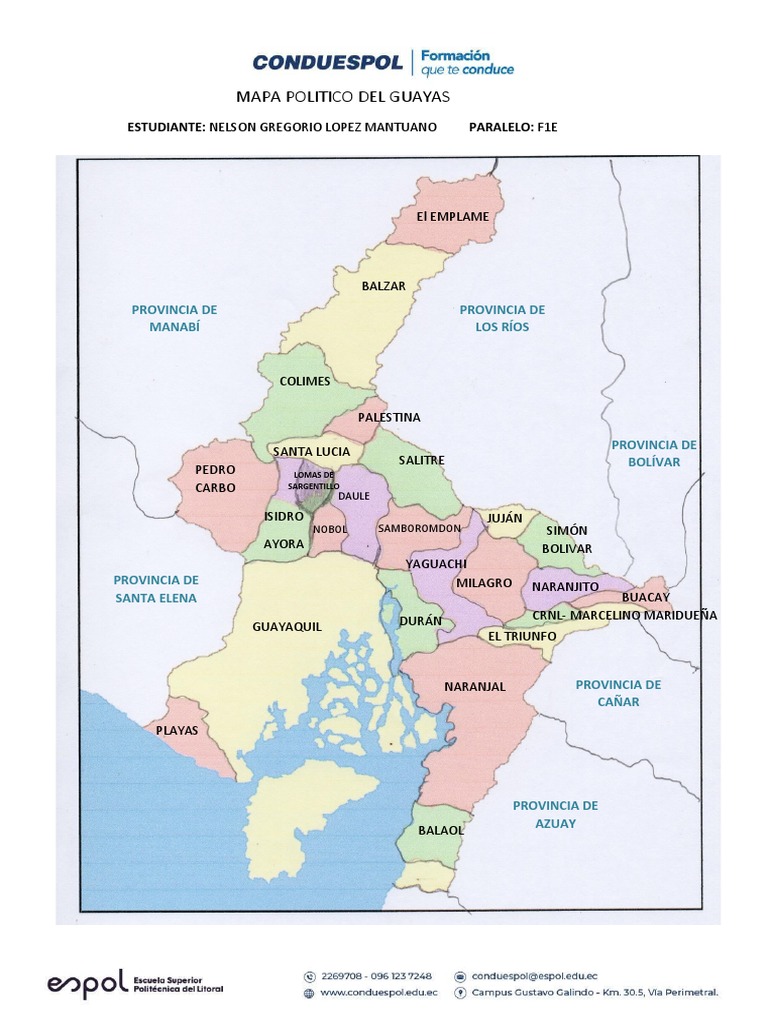 Mapa Politico Del Guayas | PDF Mapa Politico Del Guayas | PDF