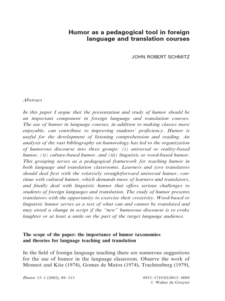 Art Humour | PDF | Jokes | Language Education