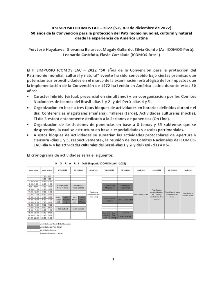 II Simposio ICOMOS LAC-full | PDF | Patrimonio cultural | Museología