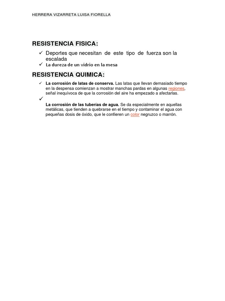 Resistencia Fisica-Quimica | PDF | Hogar, jardinería y bricolaje | Ciencia y matemáticas