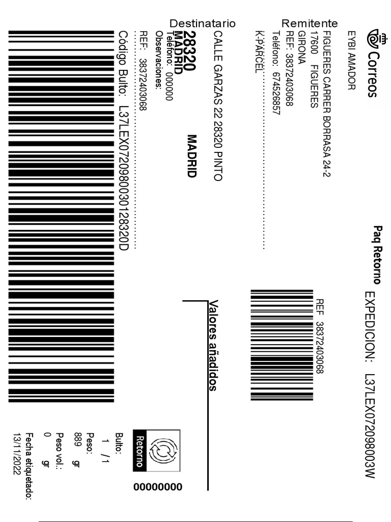 Returnlabel 38372403068 | PDF