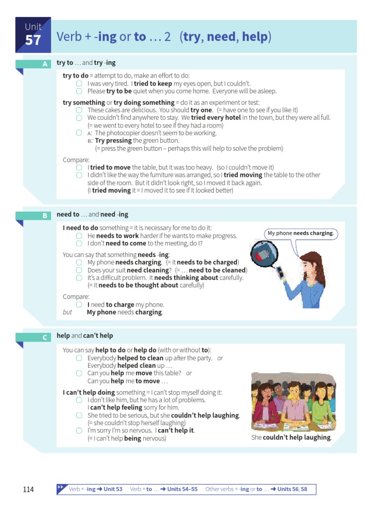 Unit 57 Verb ING or TO2 | PDF