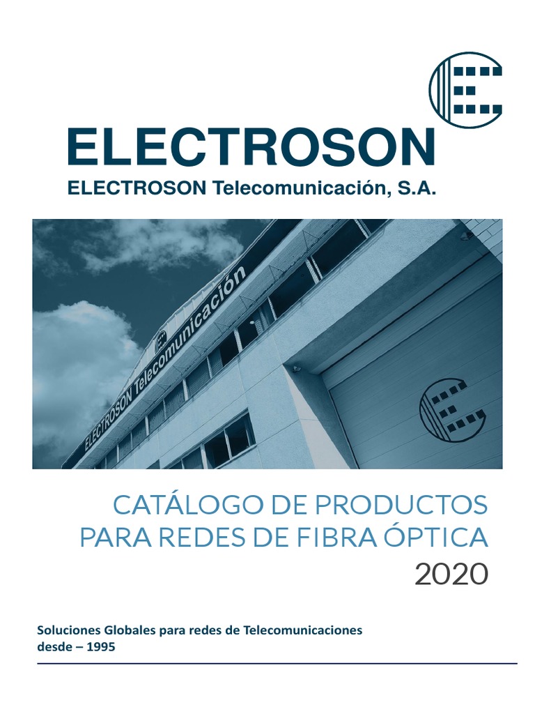 Catalogo Electroson - Redes de Fibra Optica | PDF | Fibra óptica | Calidad (comercial)