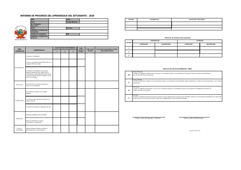 Informe de Progreso 3 AÑOS-INICIAL | PDF | Maestros | Science
