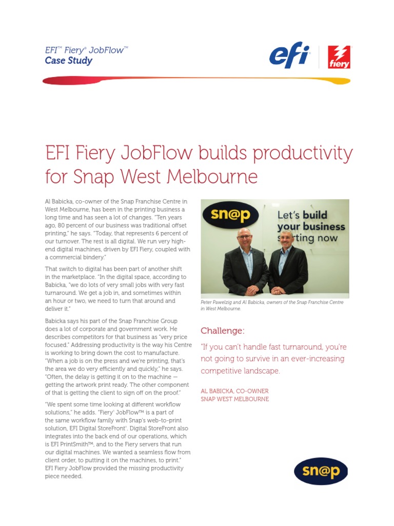 Efi Fiery JF Snap Cs en Us | PDF | Printing