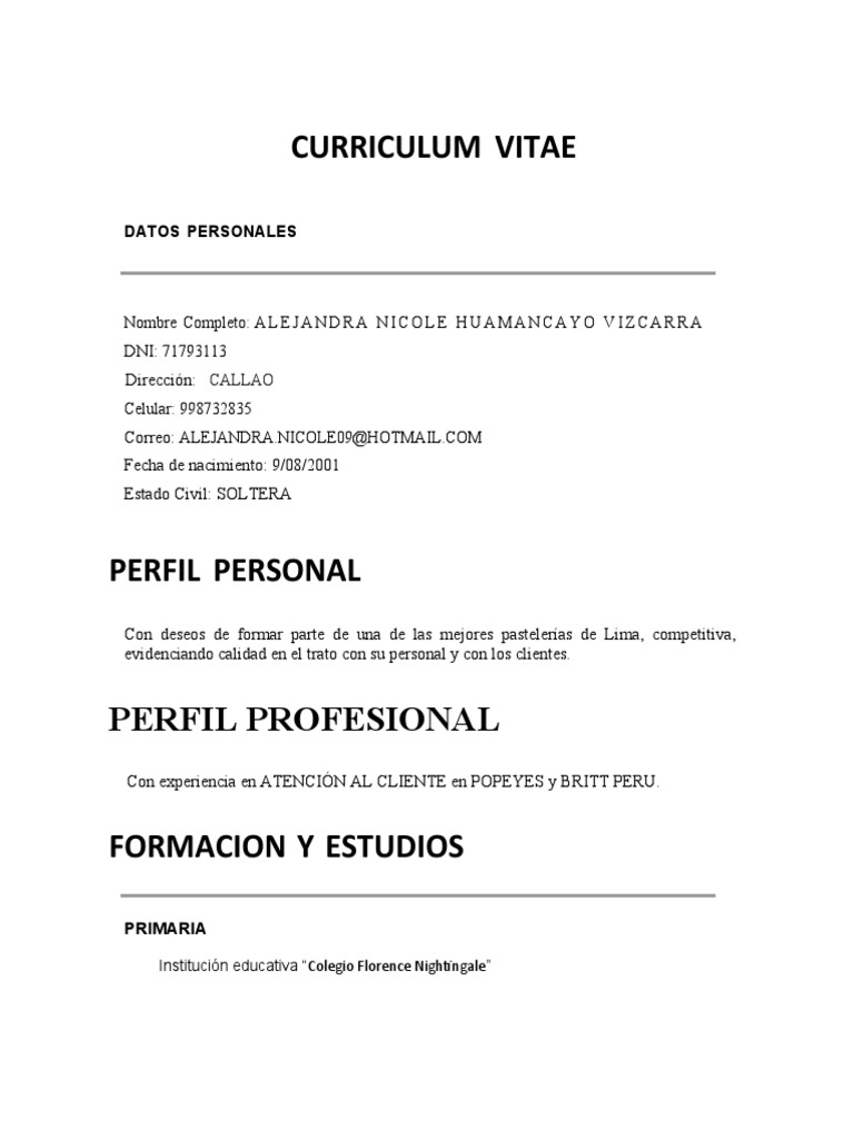 Modelo de CV | PDF