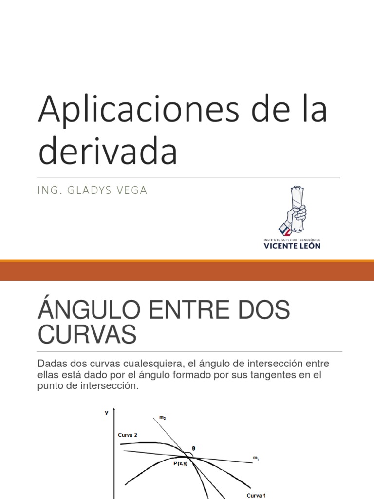 Aplicaciones de La Derivada - Angulo Entre Dos Curvas | PDF | Derivado | Curva