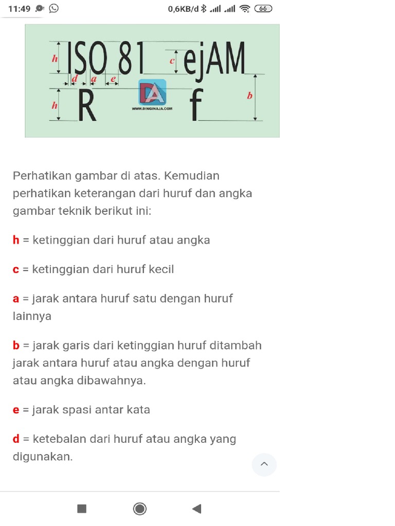 Standar ISO Huruf | PDF