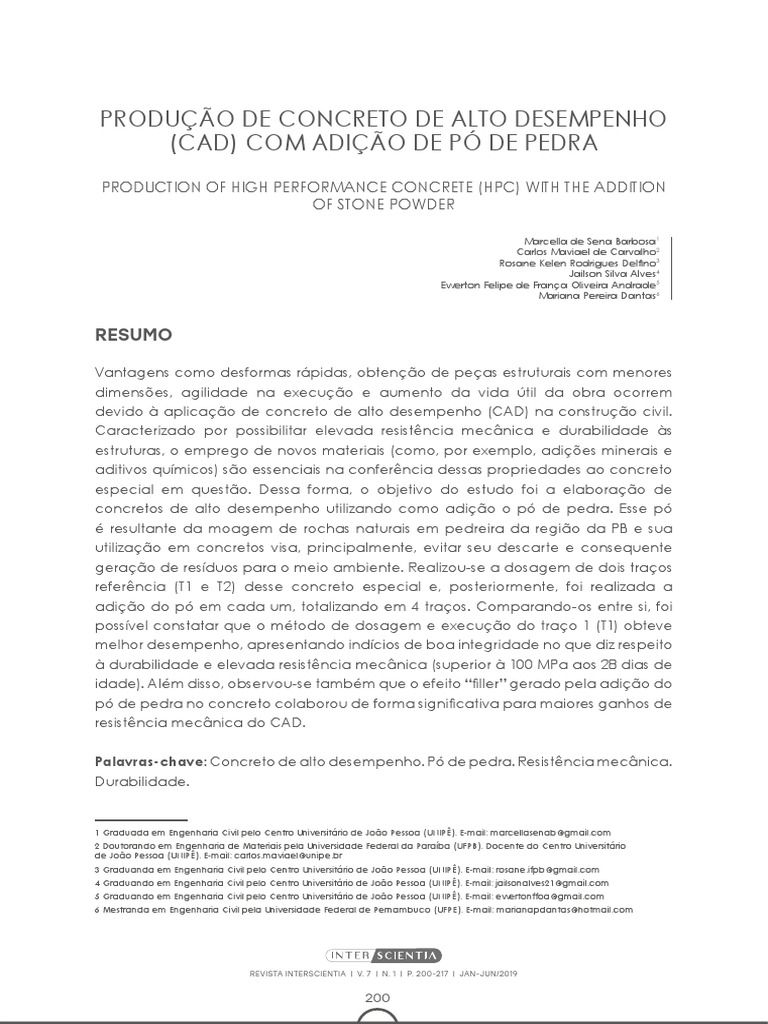 1000-Texto Do Artigo-3641-1-10-20190703 | PDF | Concreto | Alumínio