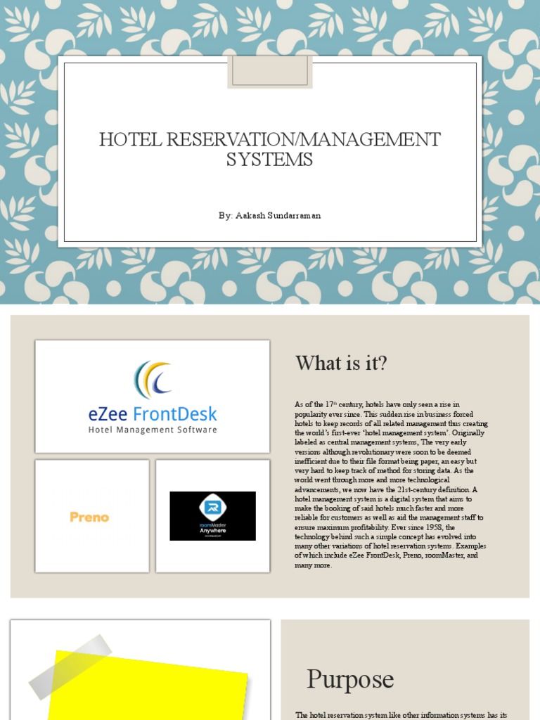 Hotel Management System Overview | PDF | Information | Information System