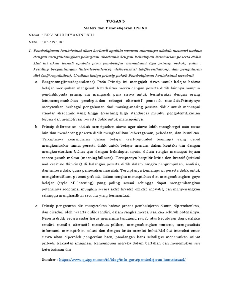 Tugas 3 Ips | PDF | Karier & Perkembangan