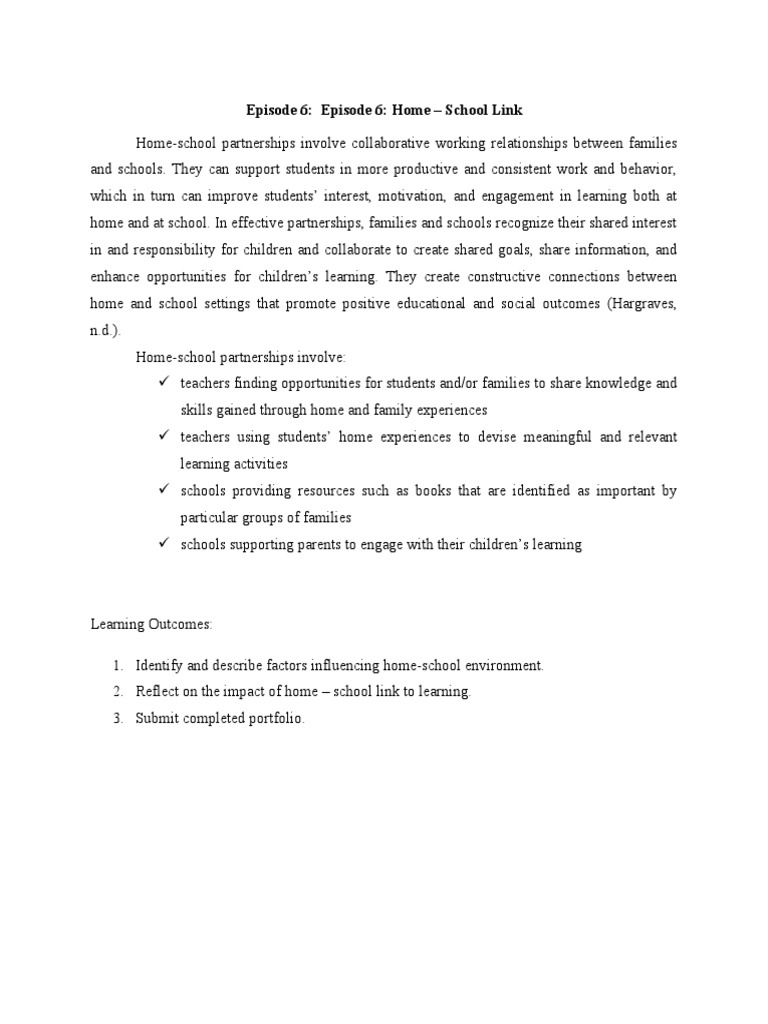 Field Study 1 Episode 6 | PDF | Learning | Homeschooling