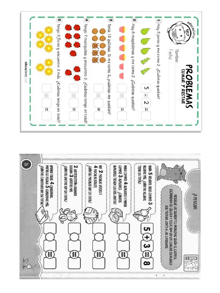 Problemas de Suma y Resta | PDF