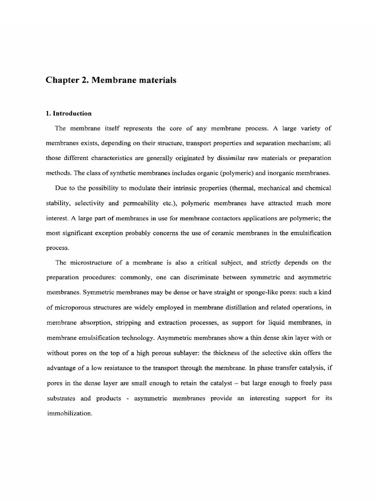 Membrane Materials | PDF | Phase (Matter) | Polymers